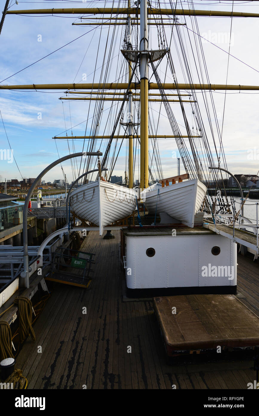 UK: Scotland: Glasgow: Riverside Museum; Glenlee Tall Ship Stock Photo ...
