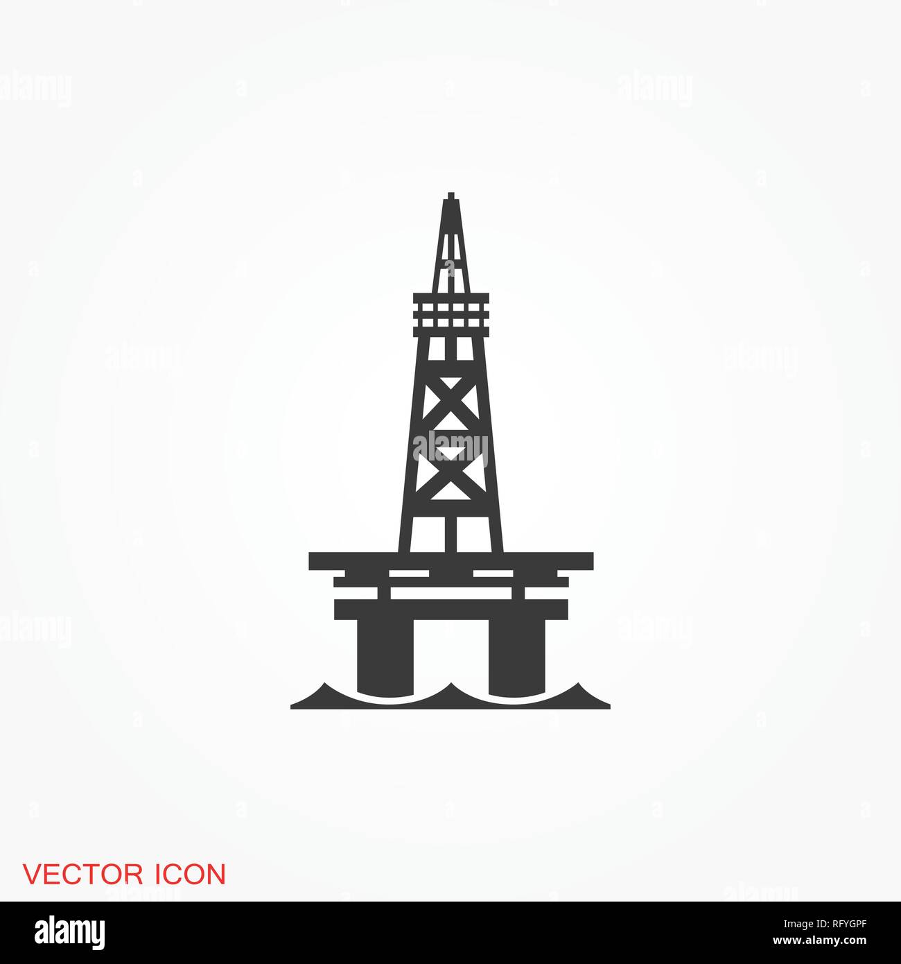 Oil platform iconfuel production logo, vector sign symbol for design ...