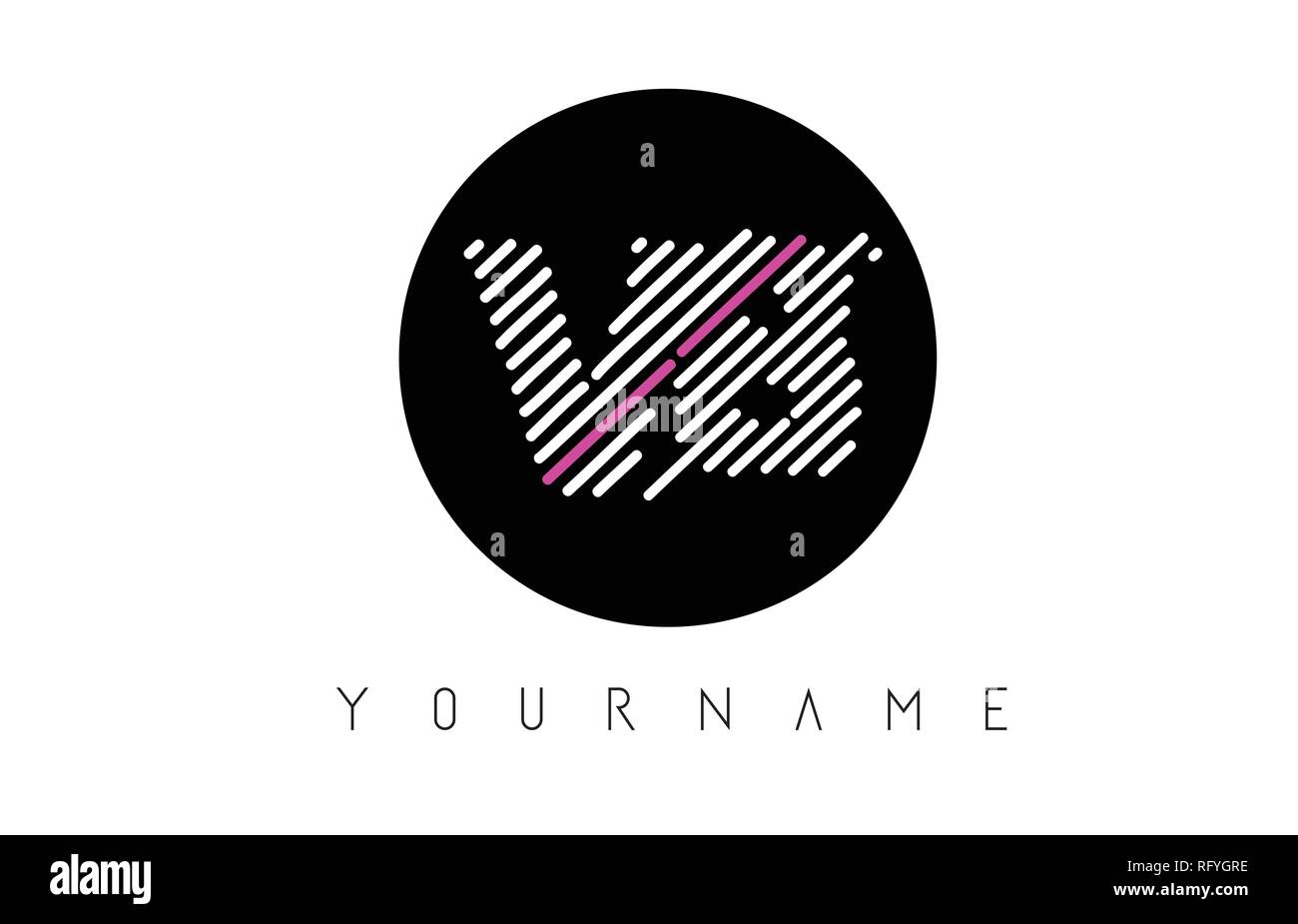 VB Letter Logo Design with White Lines and Black Circle Vector ...
