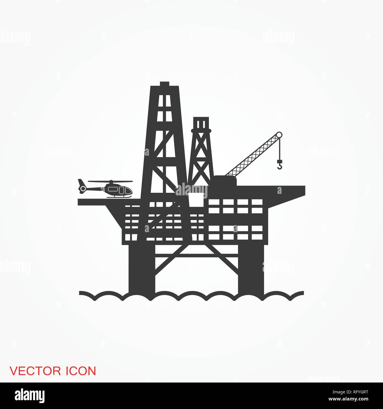 Oil platform iconfuel production logo, vector sign symbol for design ...