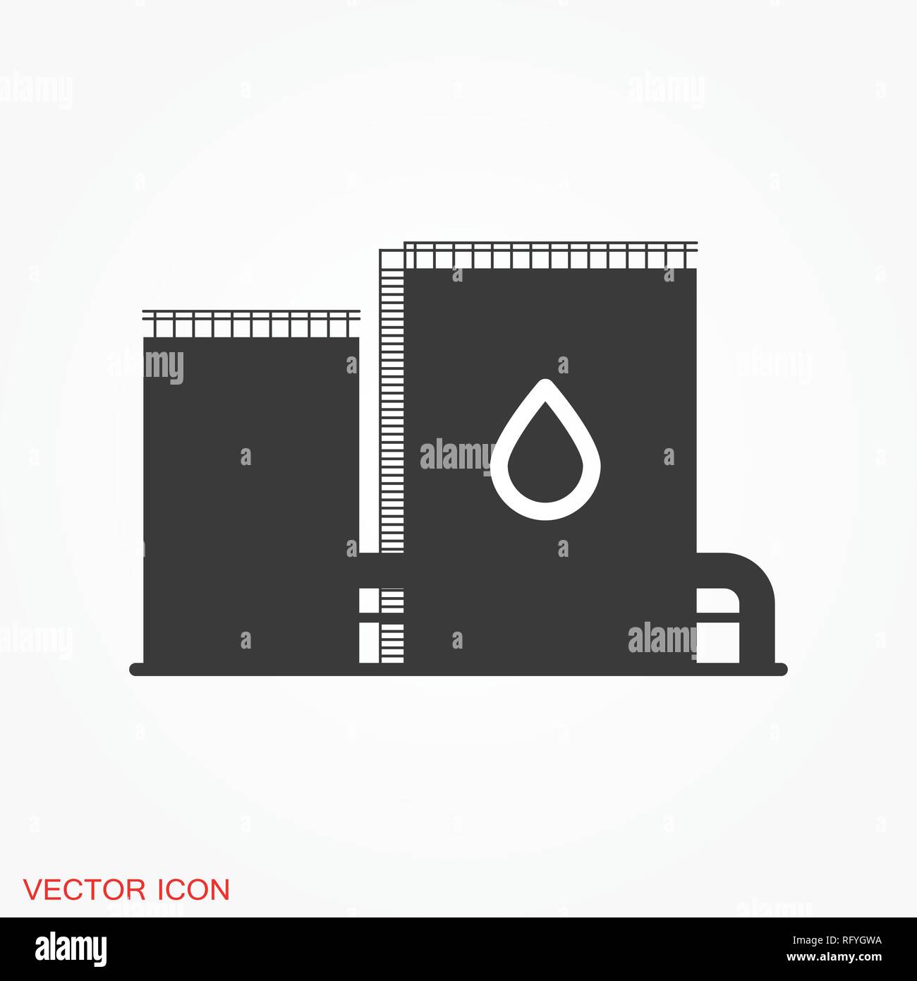 Oil storage tank icon logo, vector sign symbol for design Stock Vector ...