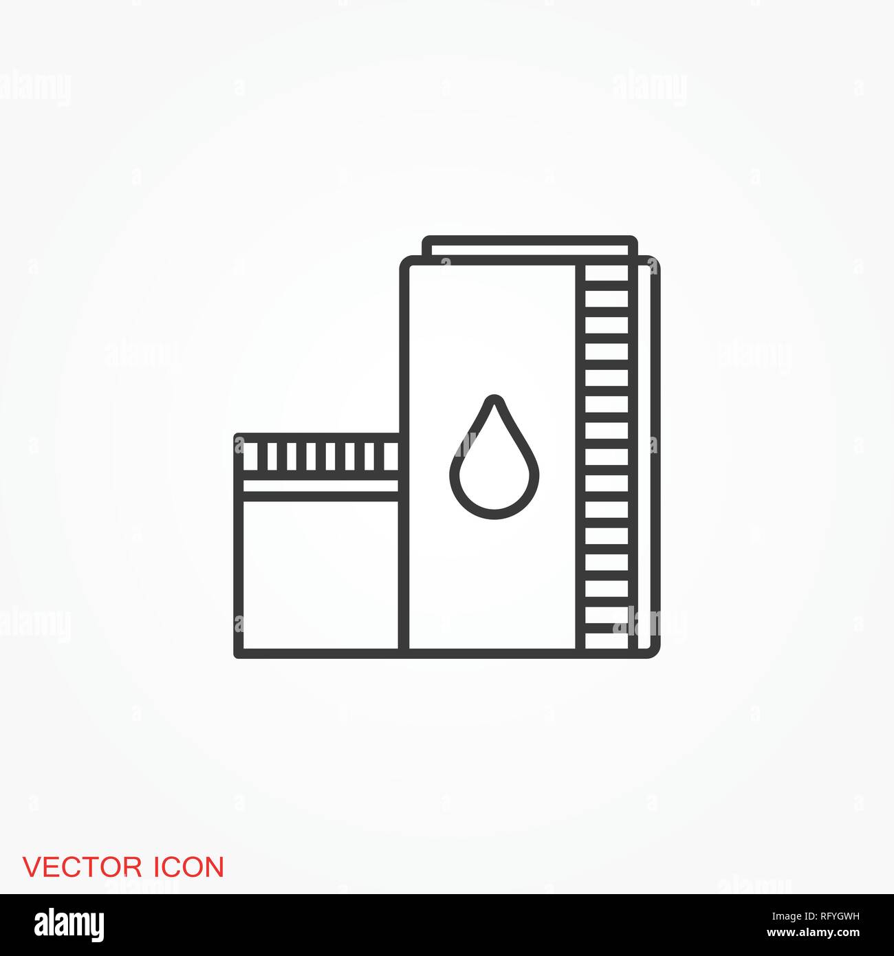Oil storage tank icon logo, vector sign symbol for design Stock Vector ...