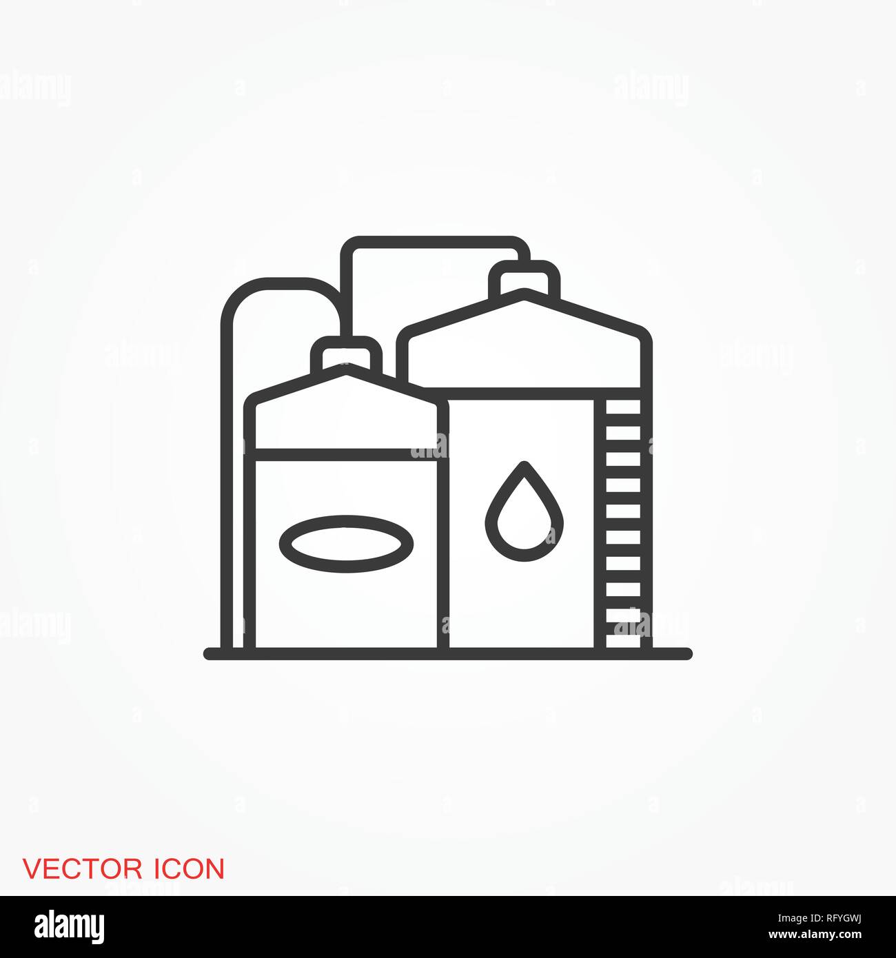 Oil storage tank icon logo, vector sign symbol for design Stock Vector ...