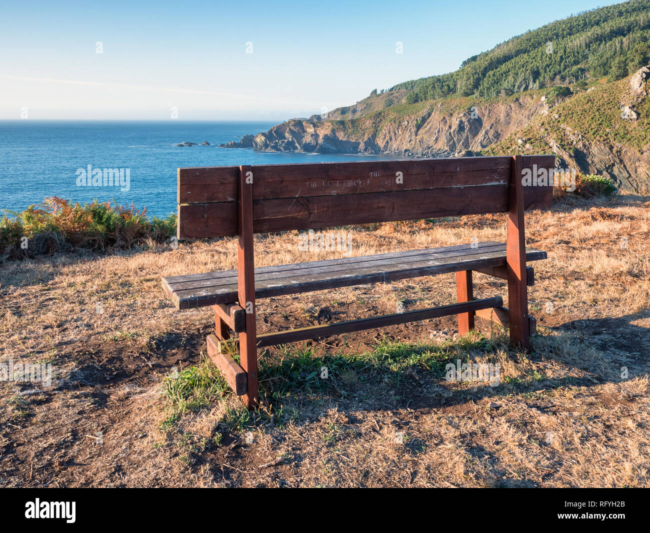 Above Is Bench Coast Beach Bench Stock Photos, Images And Backgrounds
