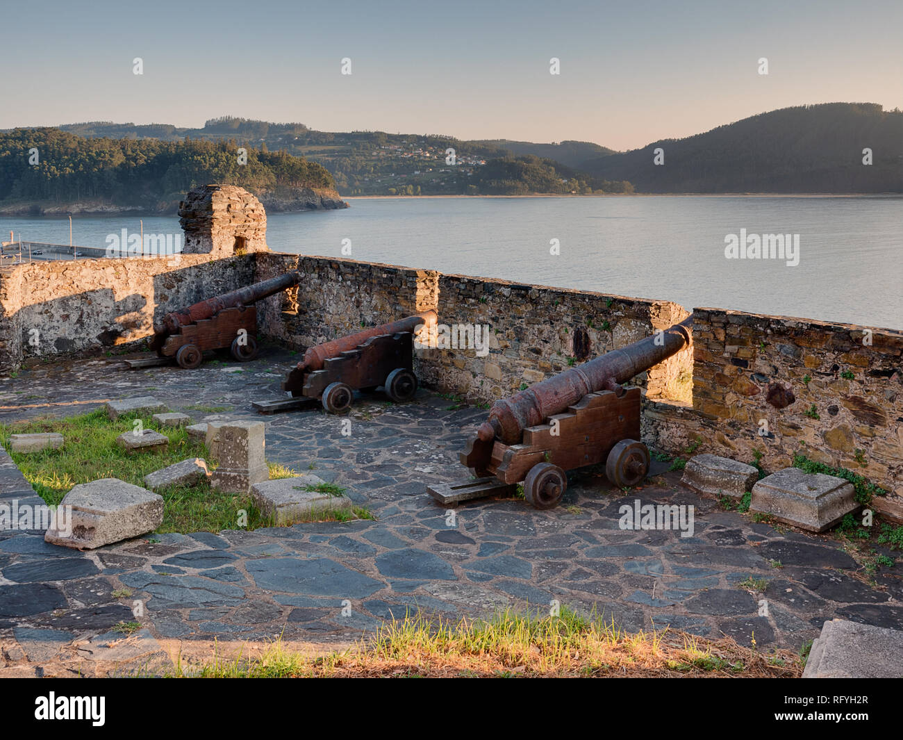 Cannons and merlons of the fortress Castillo de la Concepción in ...
