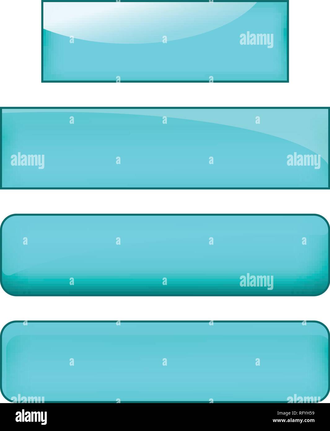 Vector Bright Glossy Web Buttons Set Blue Stock Vector Image And Art