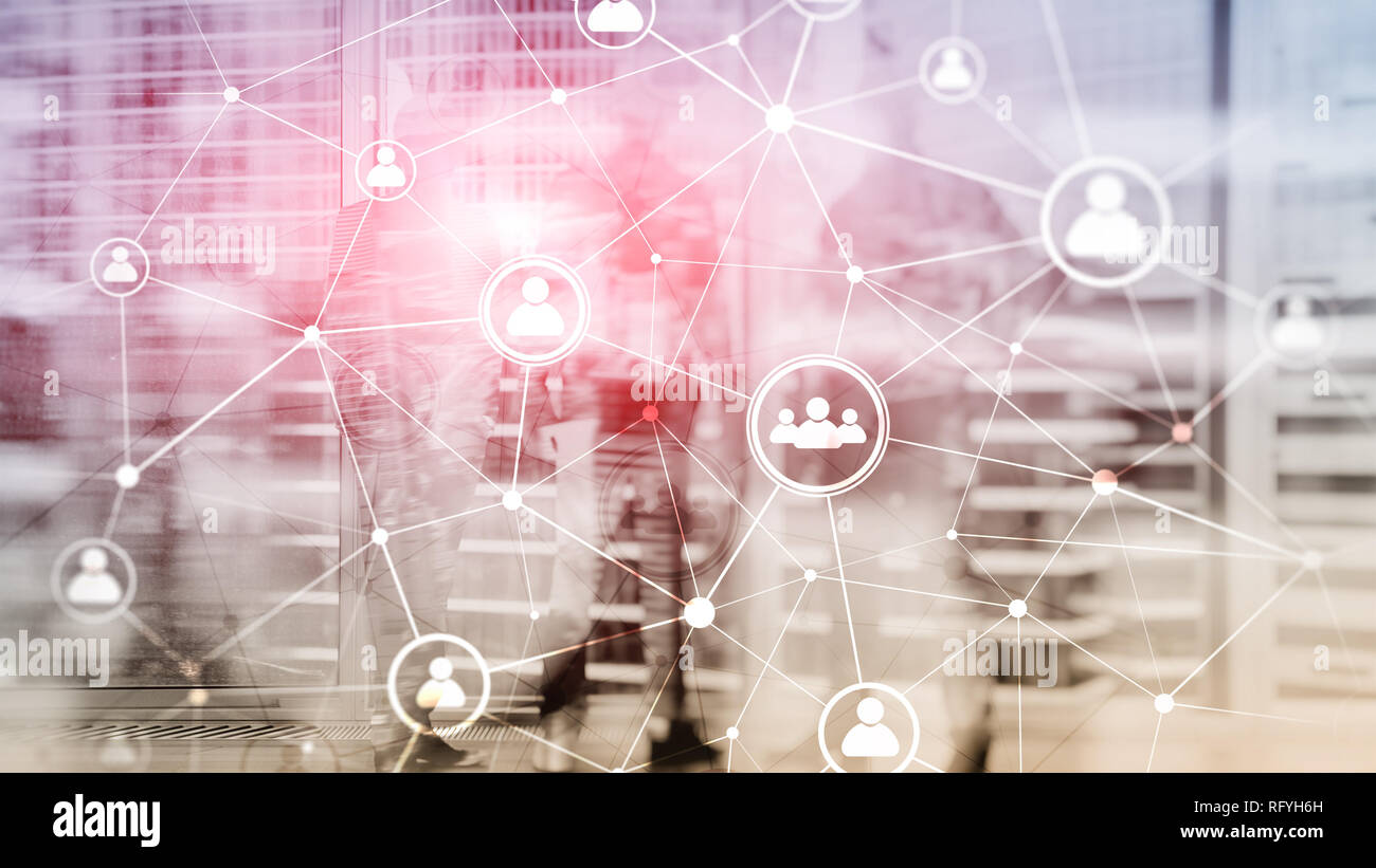 Double exposure people network structure HR - Human resources ...