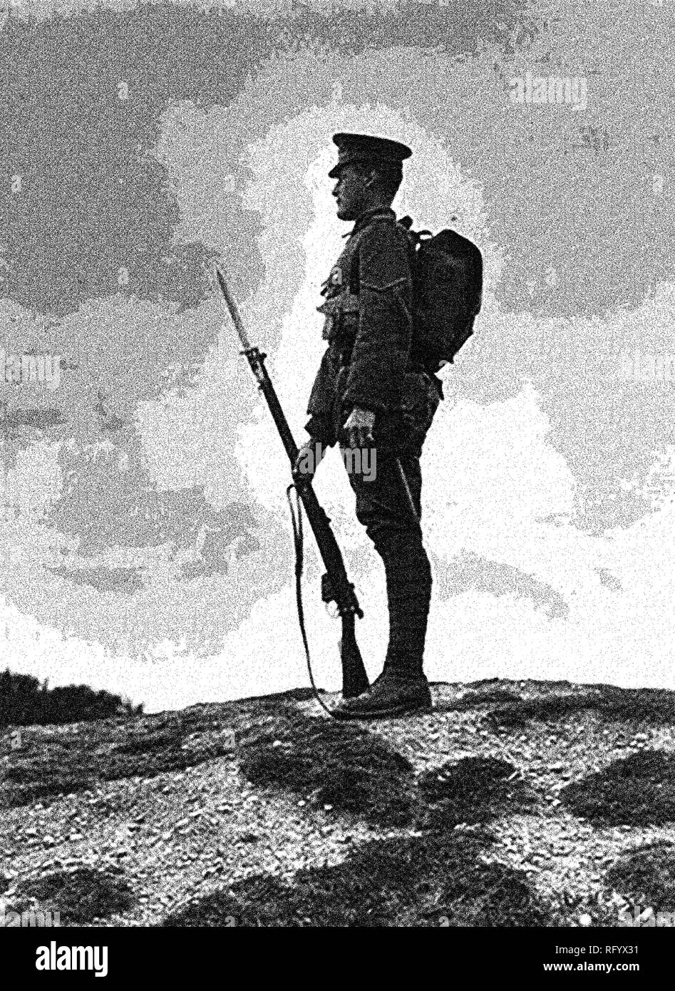 British soldier silhouette hi-res stock photography and images - Alamy
