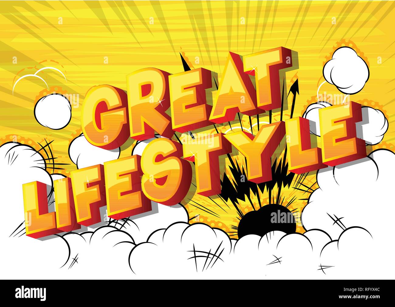 Great Lifestyle Vector Illustrated Comic Book Style Phrase On