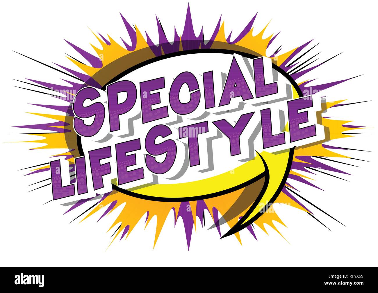 Special Lifestyle - Vector illustrated comic book style phrase on ...