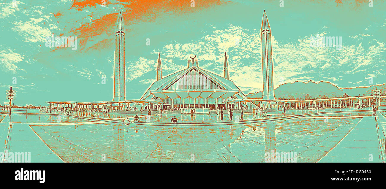 Faisal mosque islamabad pakistan hi-res stock photography and images ...