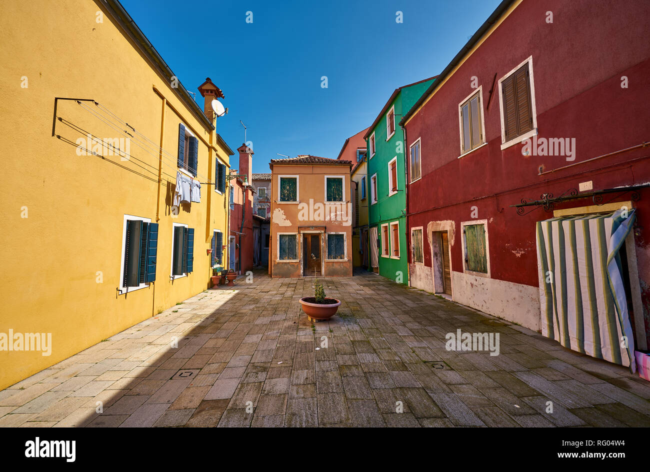 Colorful houses of Burano Island, Italy Stock Photo - Alamy