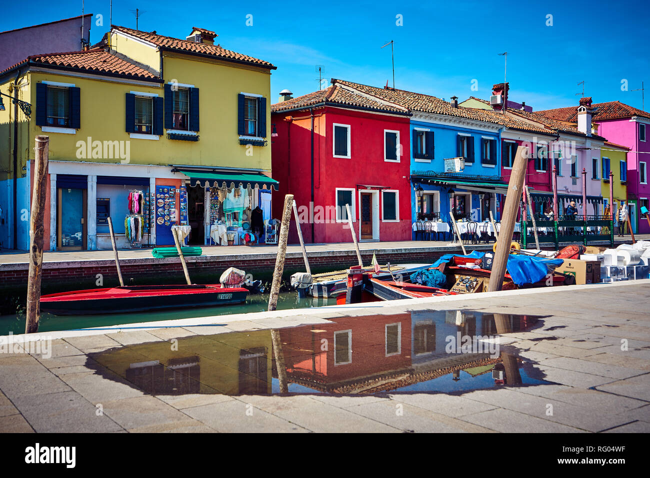 Colorful houses of Burano Island, Italy Stock Photo - Alamy