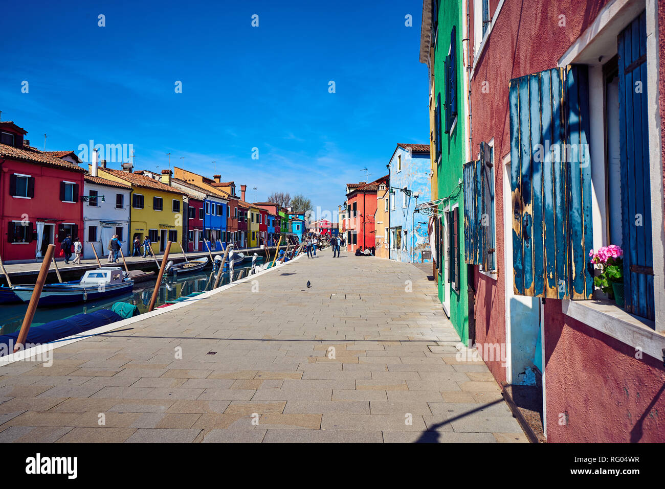 Colorful houses of Burano Island, Italy Stock Photo - Alamy