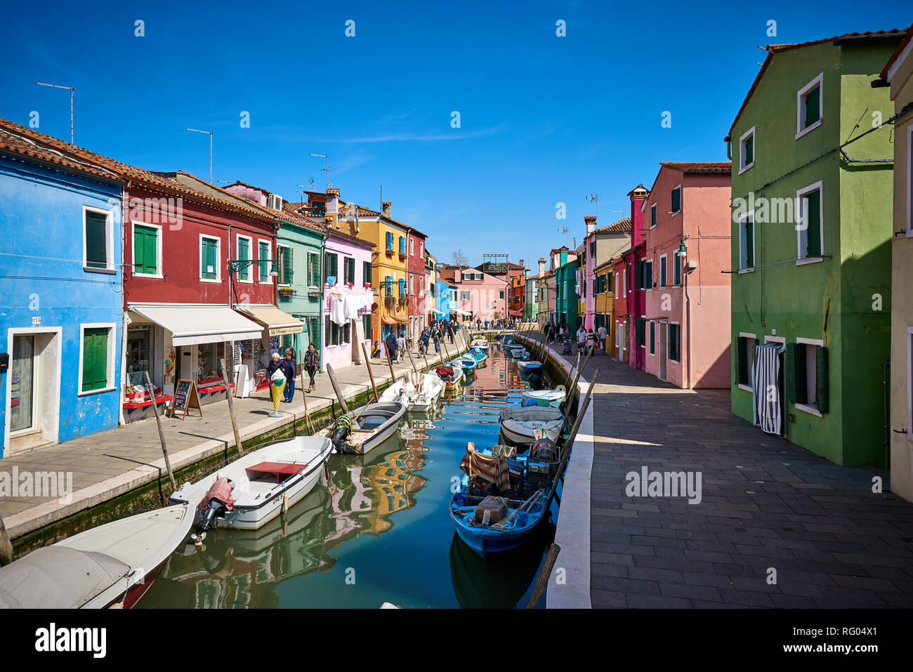 Colorful houses of Burano Island, Italy Stock Photo - Alamy