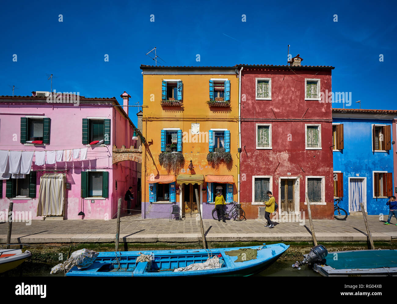 Colorful houses of Burano Island, Italy Stock Photo - Alamy