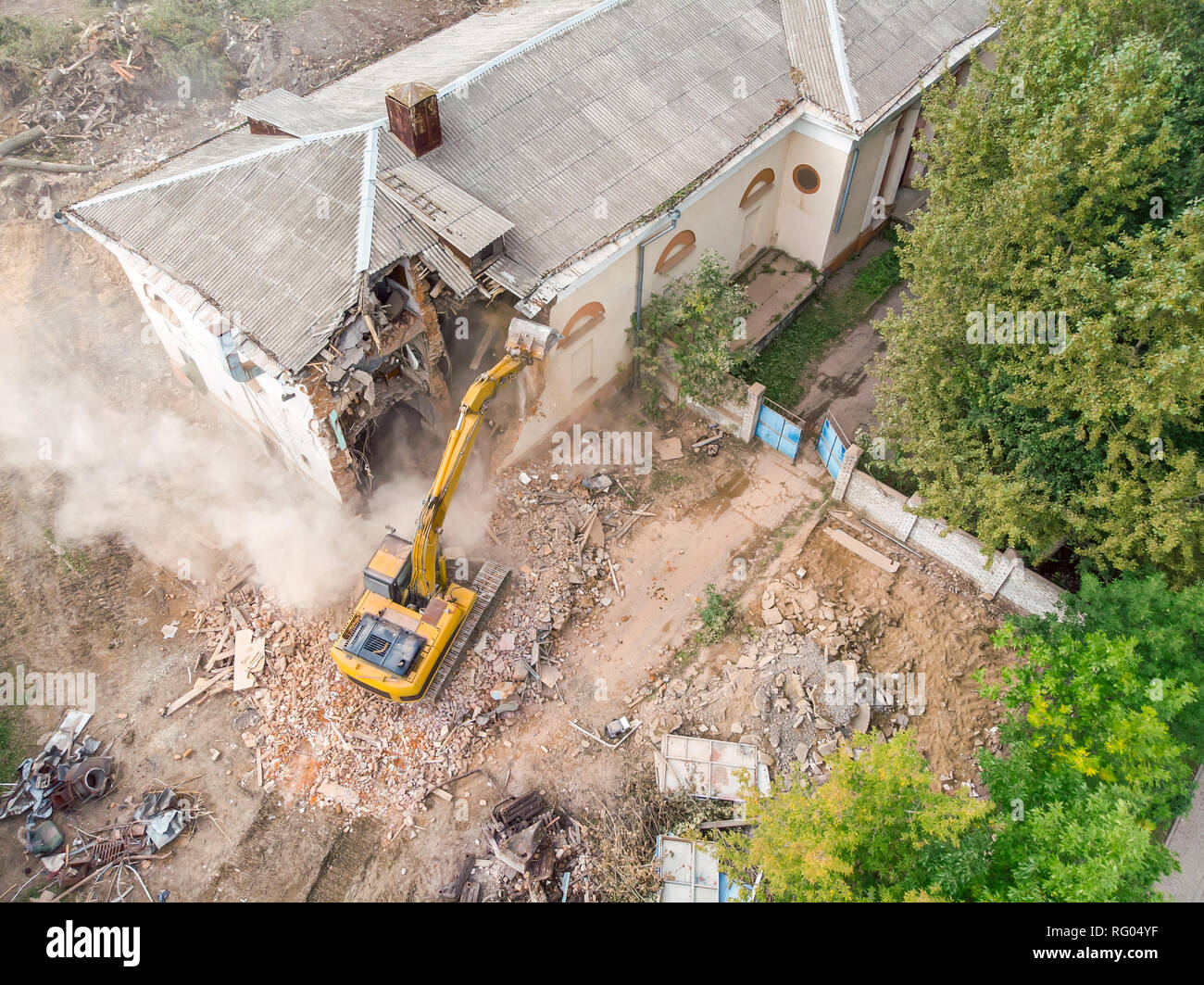 Aerial view of destruction hi-res stock photography and images - Alamy