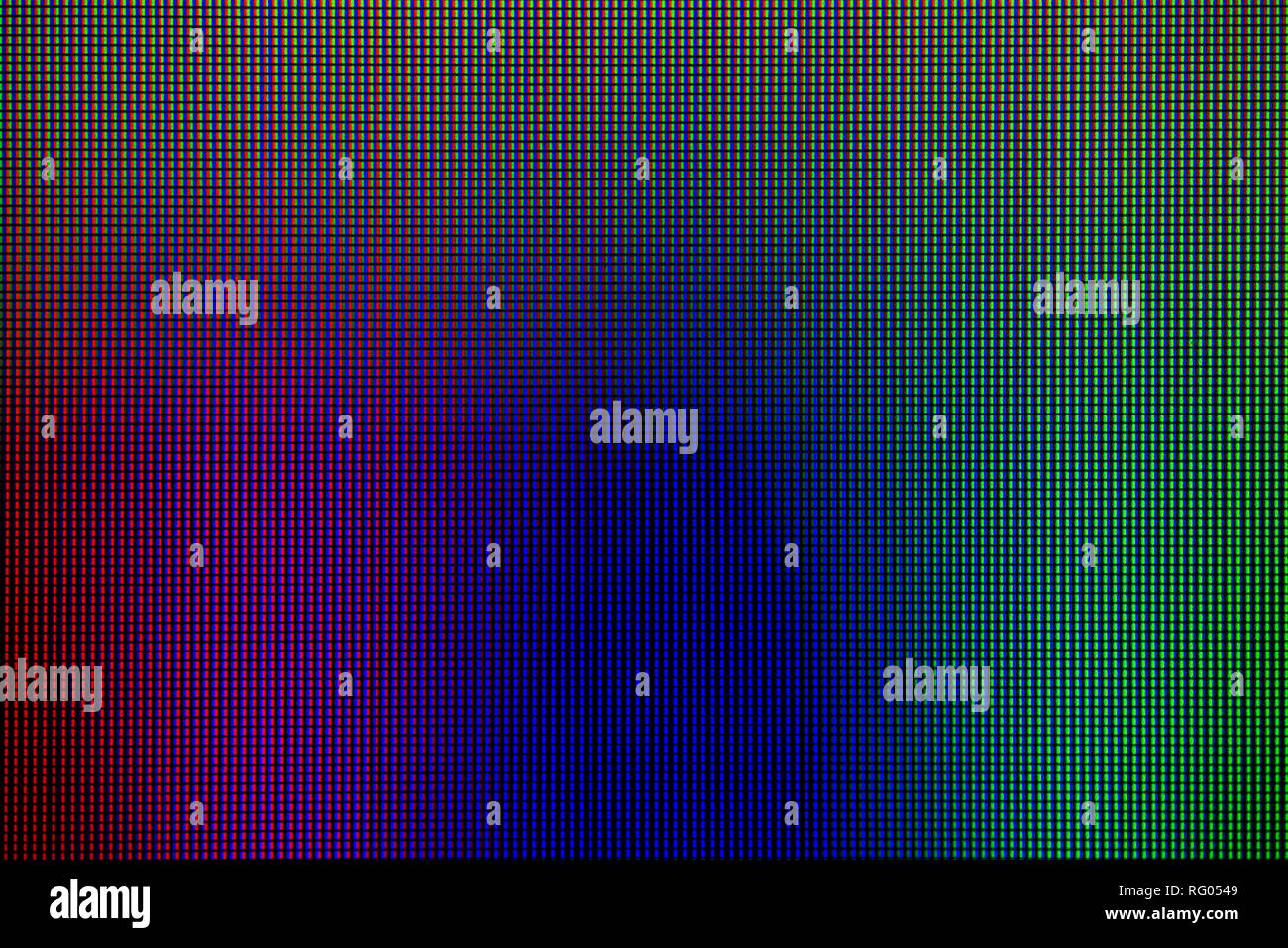 LED lights from computer monitor screen display panel for graphic ...