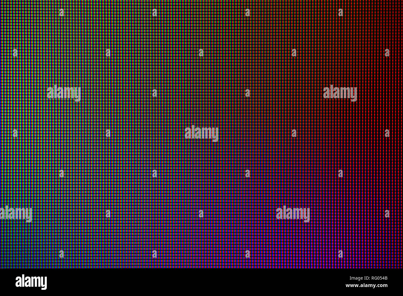 LED lights from computer monitor screen display panel for graphic ...