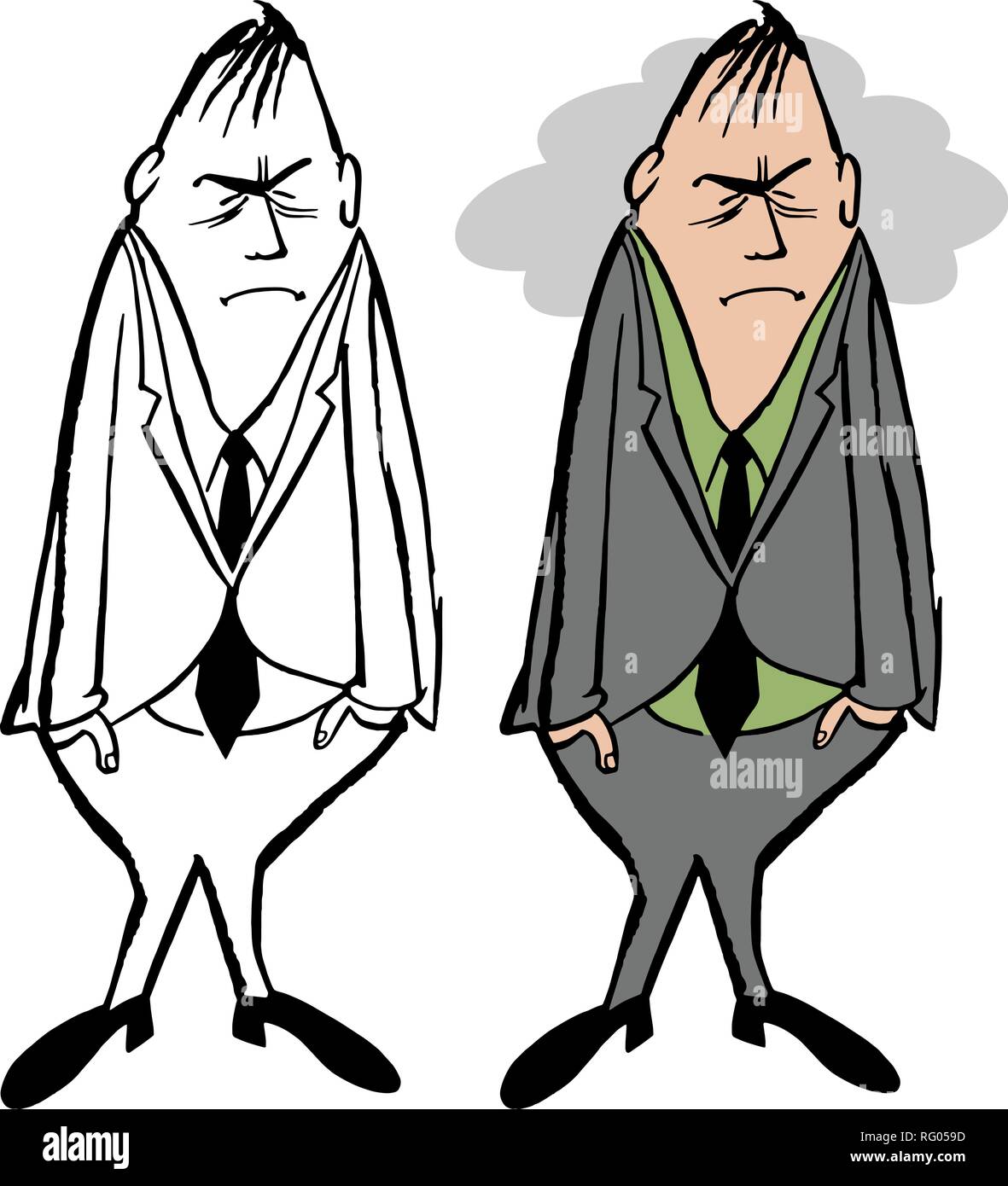 A grumpy depressed and disheveled man Stock Vector Image & Art - Alamy