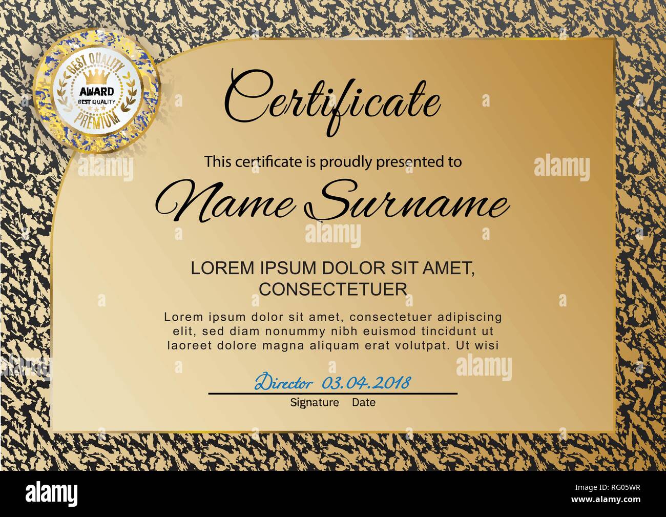 Certificate of award hi-res stock photography and images - Alamy