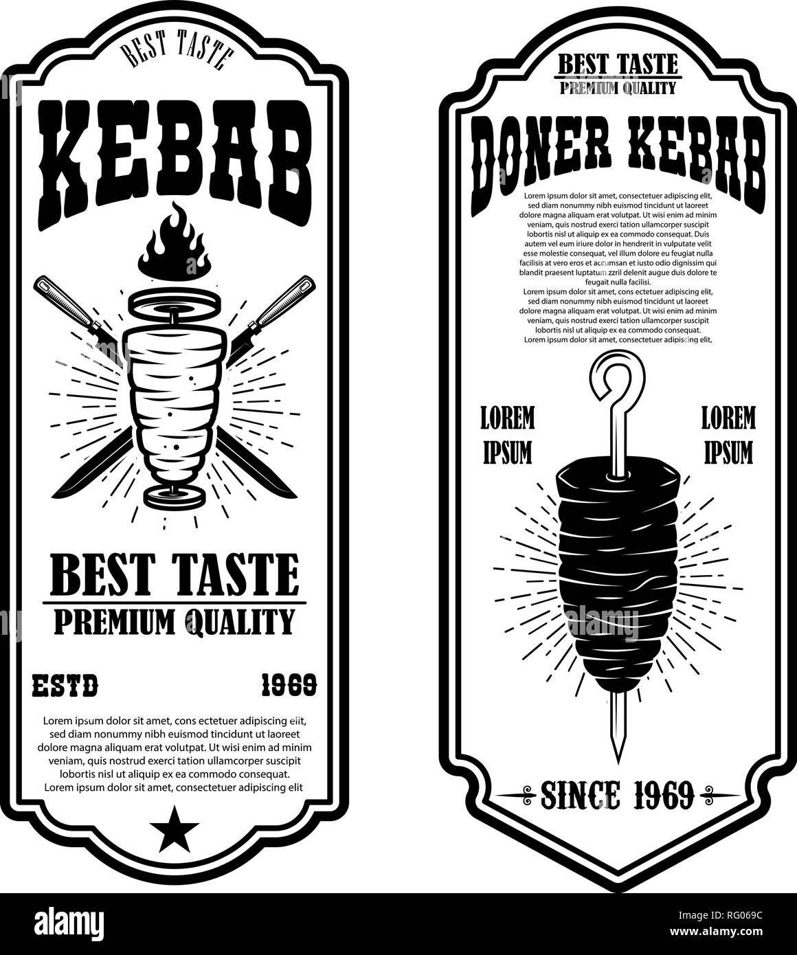 Doner banner Stock Vector Images - Alamy