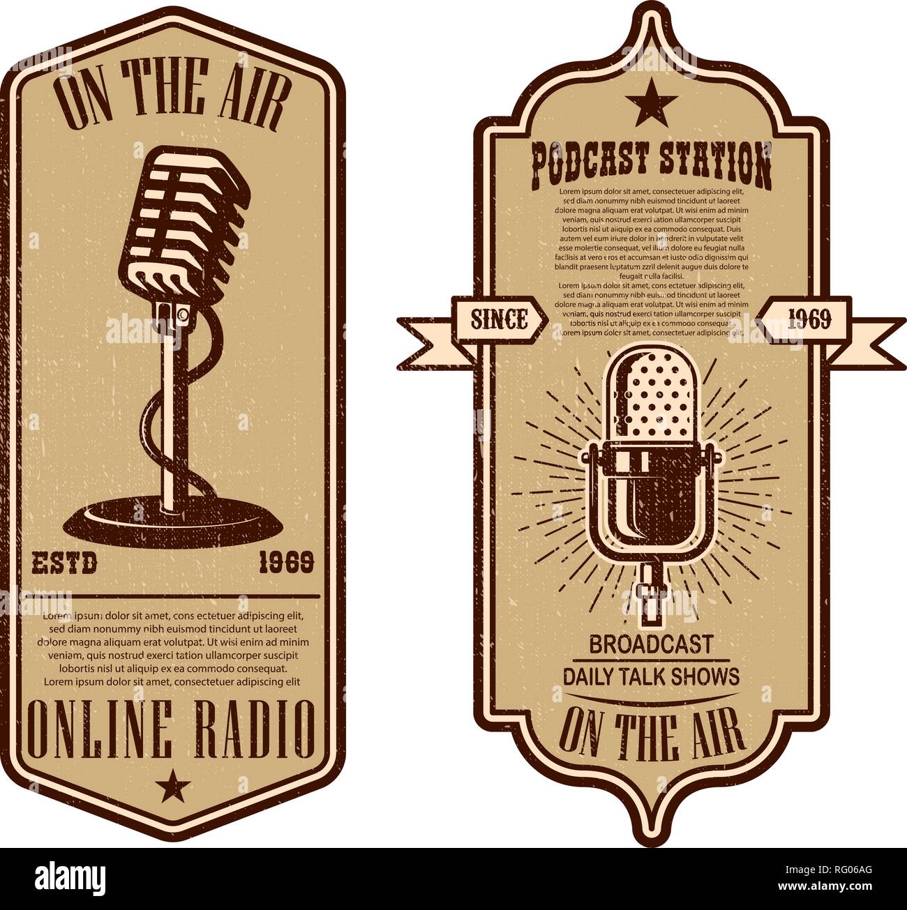 Vintage radio flyer Stock Vector Images - Alamy