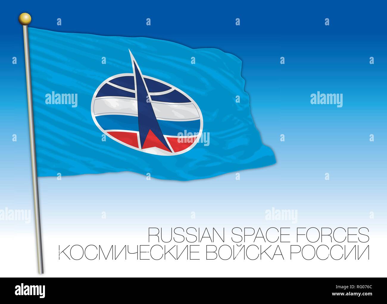 Russian Space Forces flag, vector illustration Stock Vector Image & Art ...