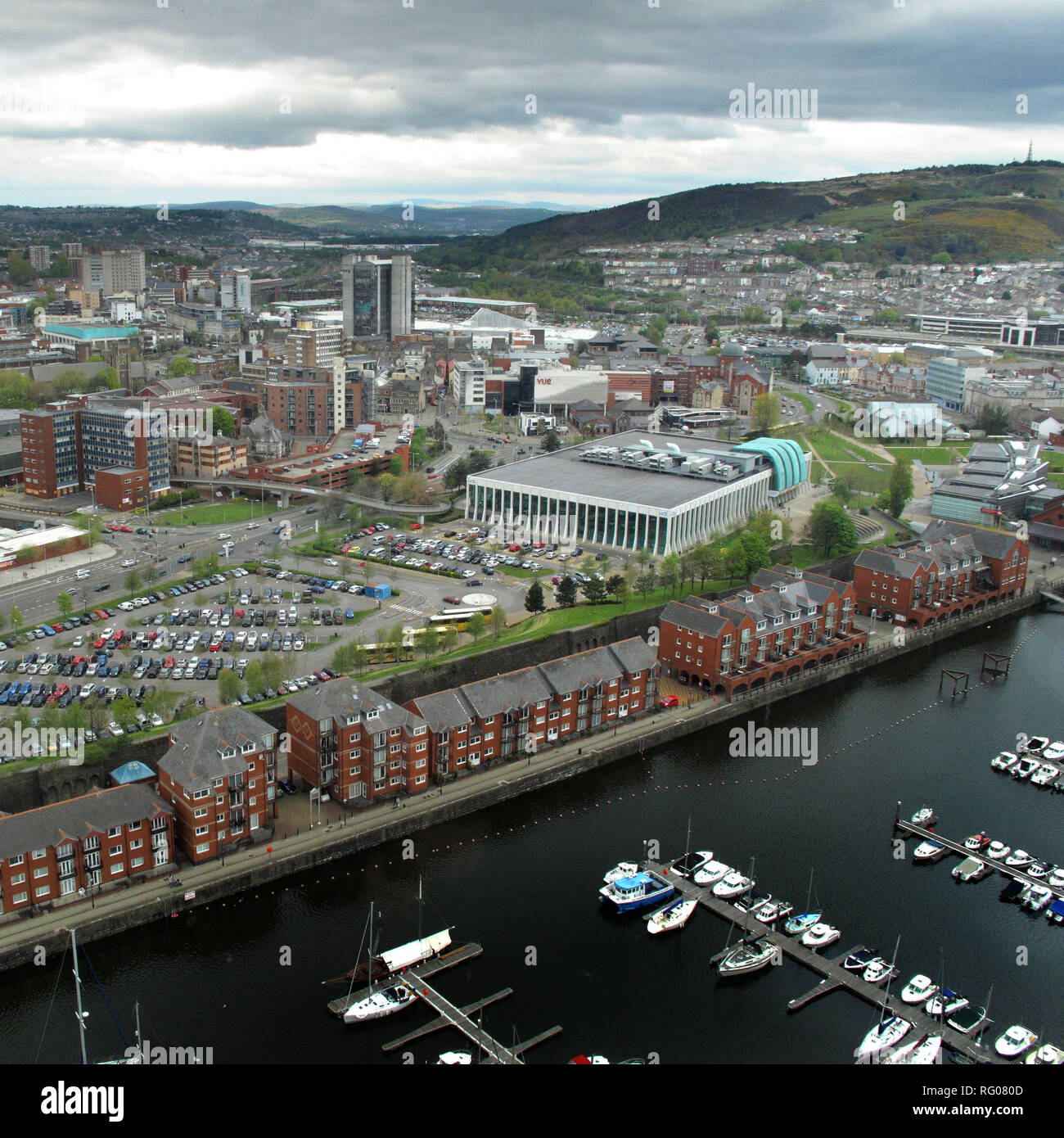 Swansea wales aerial hi-res stock photography and images - Alamy