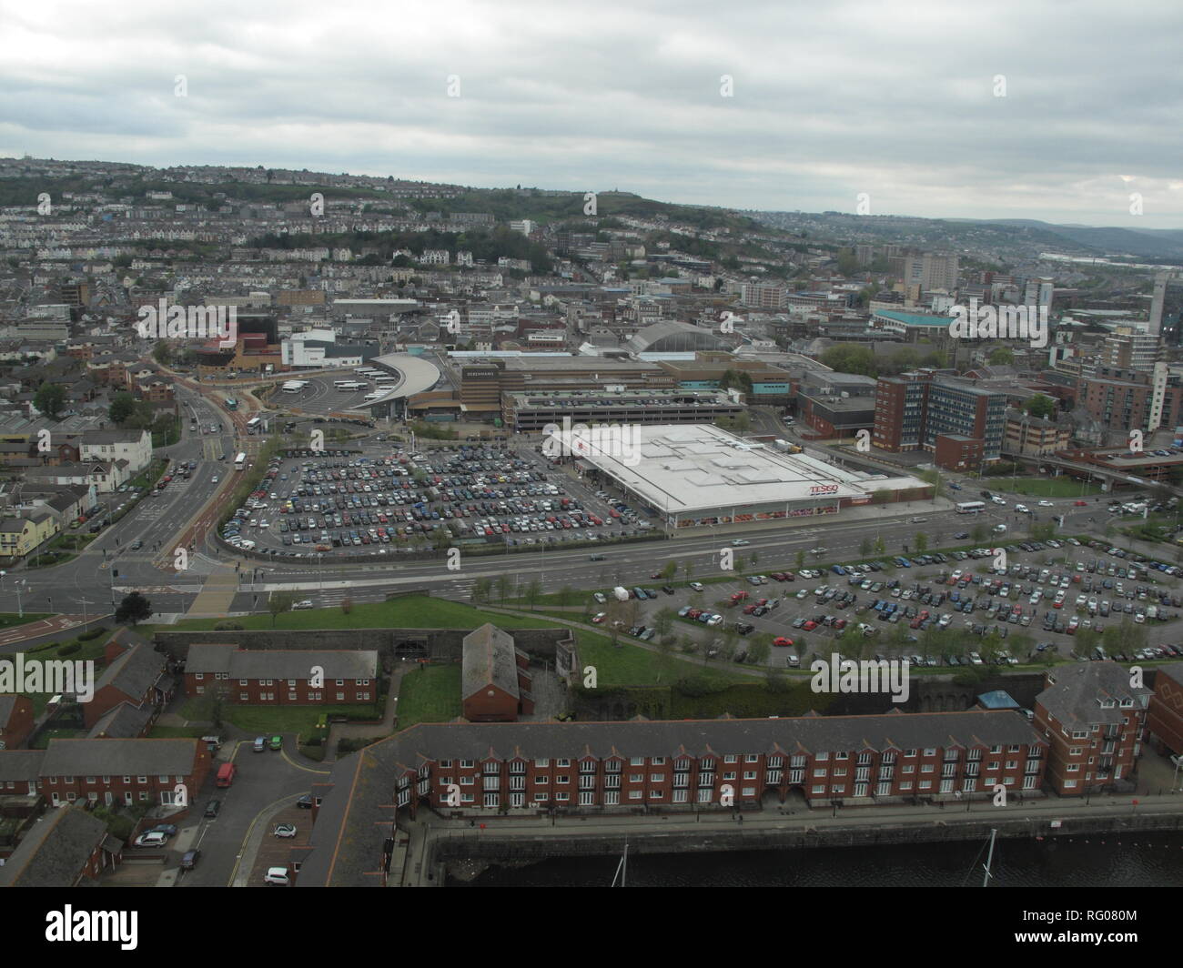 Swansea city aerial hi-res stock photography and images - Alamy