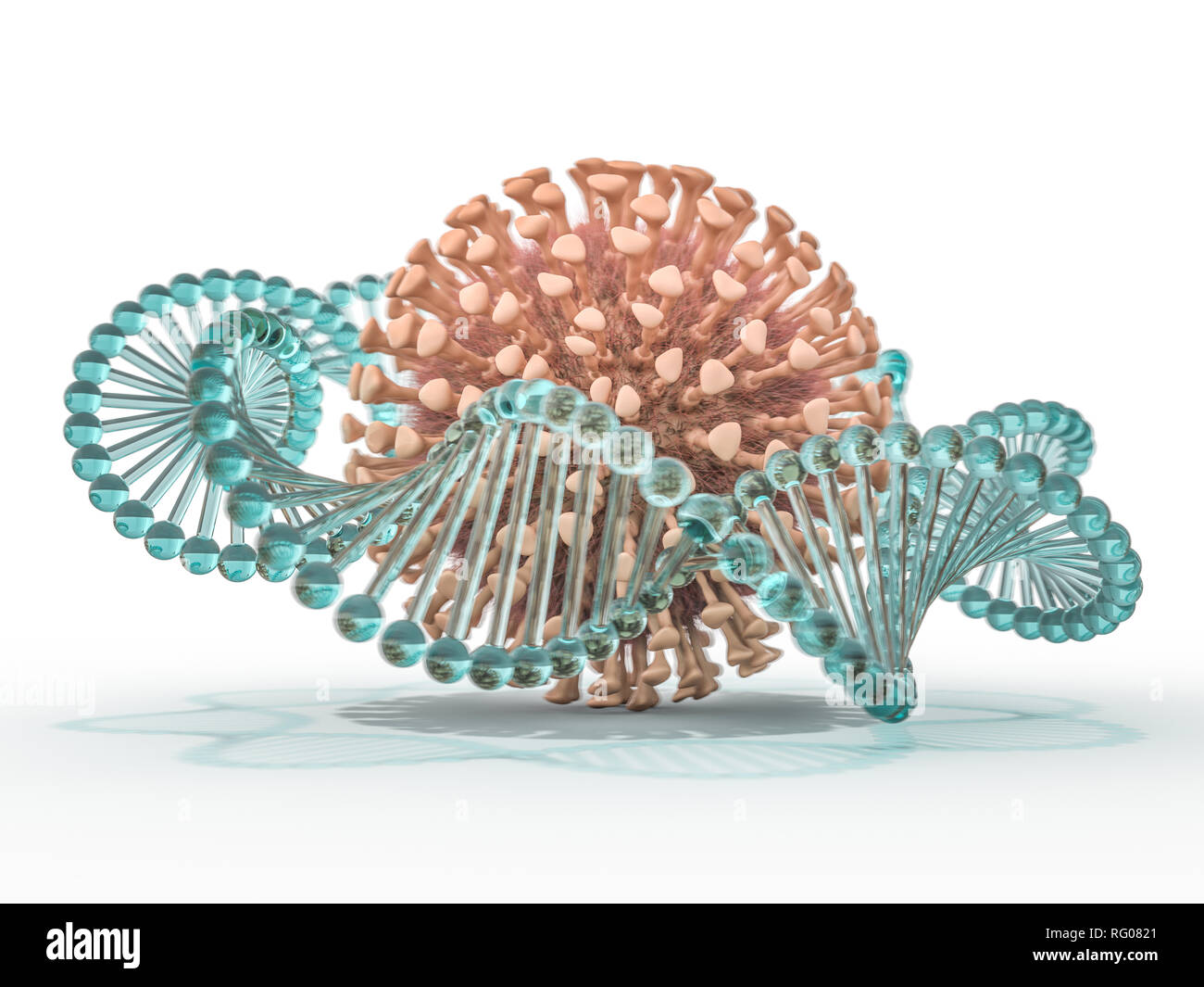 DNA chain. Abstract scientific background. Beautiful illustraion ...