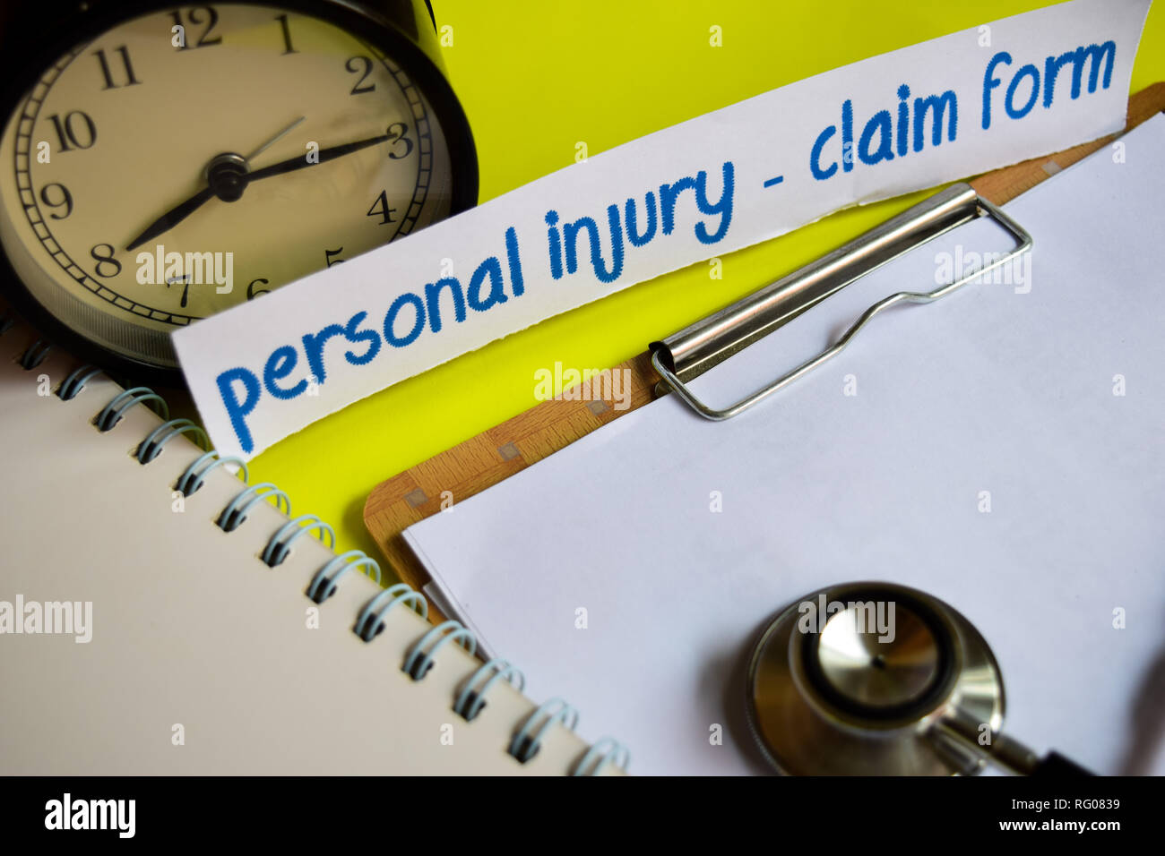 Personal injury - Claim form on healthcare concept inspiration on ...