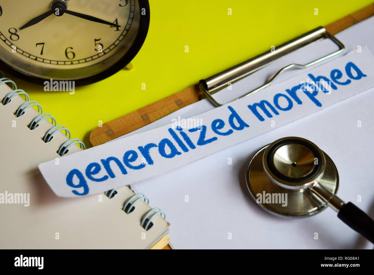 Generalized morphea on healthcare concept inspiration on yellow ...