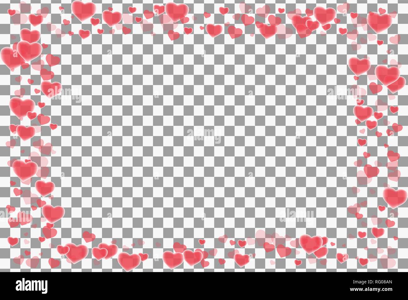 Pink love hearts background border frame backdrop Stock Vector Images ...