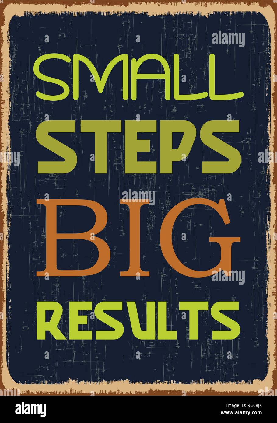 Small steps. Big results. Motivational Quote Poster Stock Vector Image ...