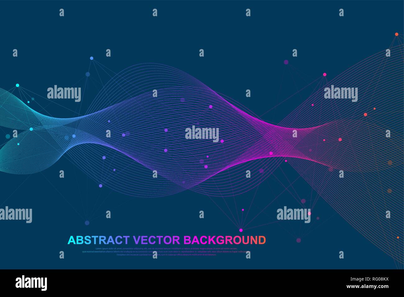 Abstract Polygonal Background With Connected Lines And Dots Minimalistic Geometric Pattern