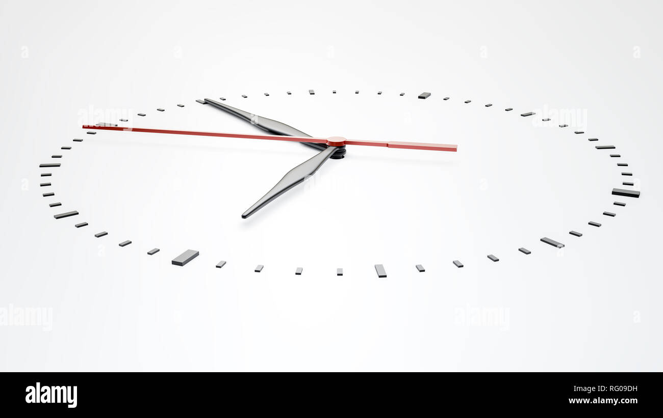 Clock face. Isolated on white background Stock Photo - Alamy