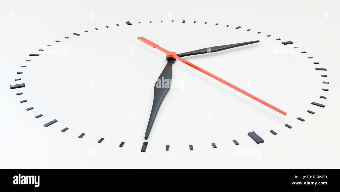 Clock face. Isolated on white background Stock Photo - Alamy