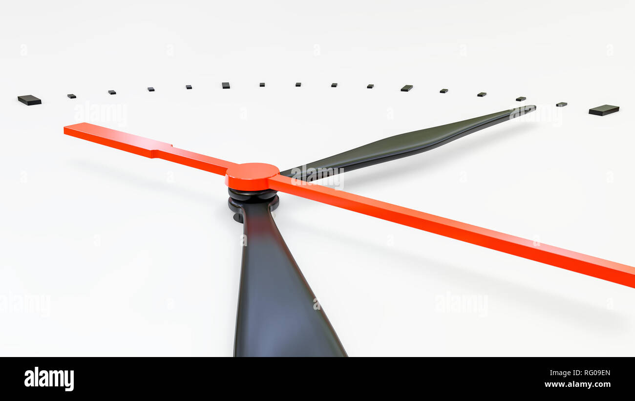 Clock face. Isolated on white background Stock Photo - Alamy