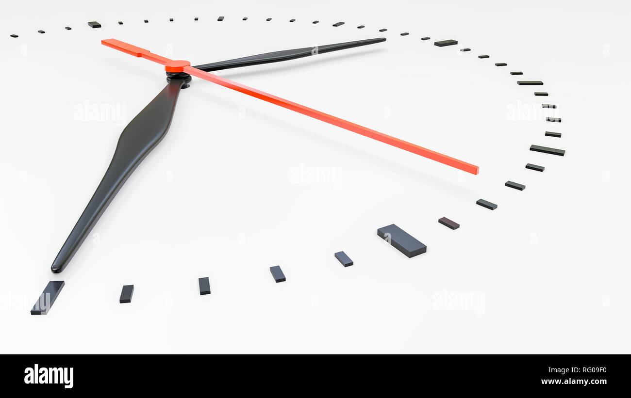 Clock face. Isolated on white background Stock Photo - Alamy