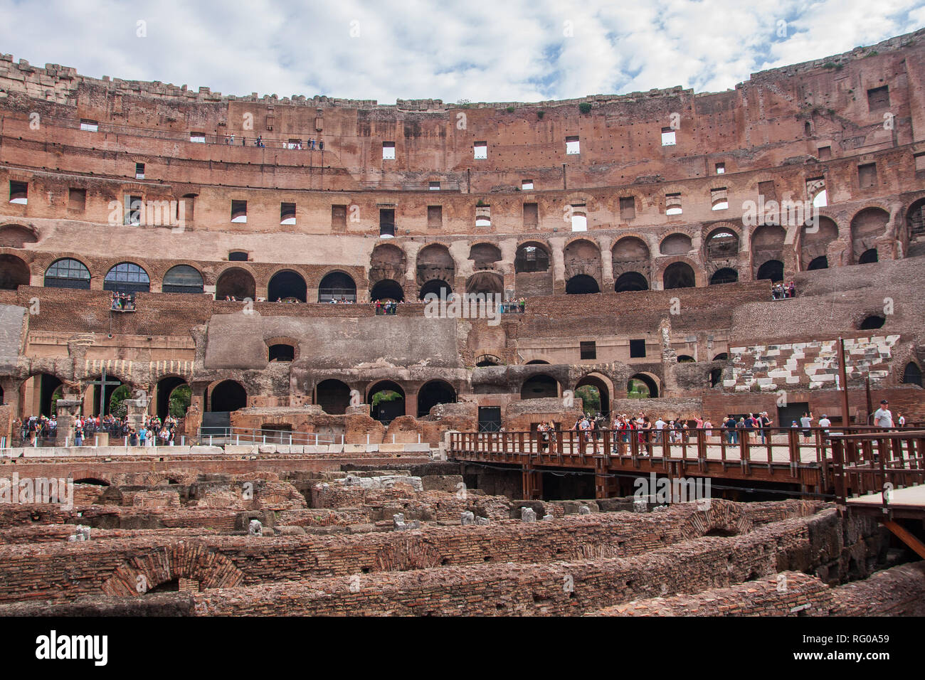 Interior of Colosseum Rome Stock Photo - Alamy
