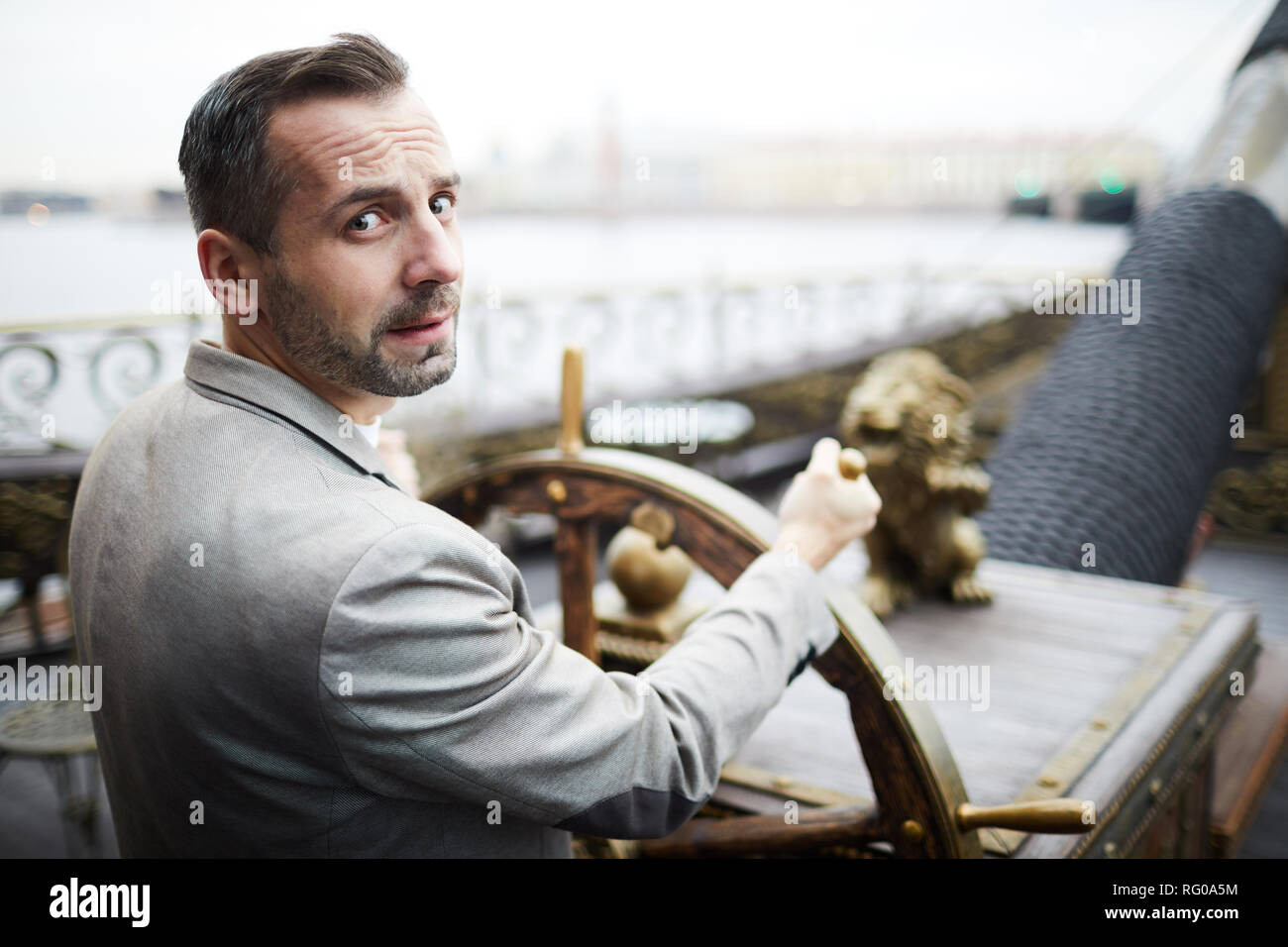 Man on steamship hi-res stock photography and images - Alamy
