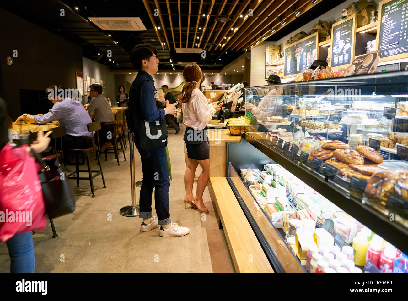 Starbucks coffee display case hi-res stock photography and images - Alamy