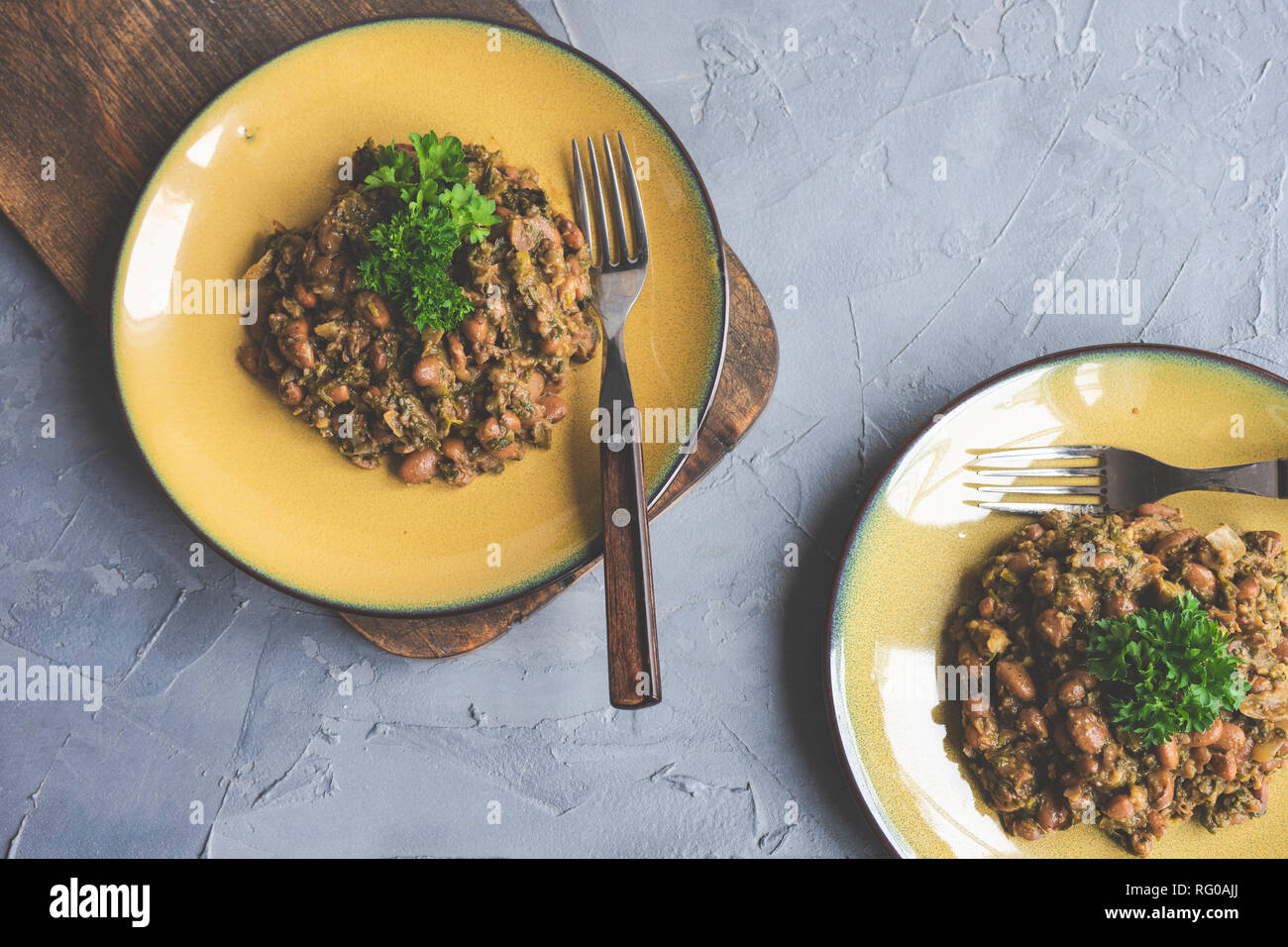 Traditional georgian dish lobio made with stewed red beans and ...