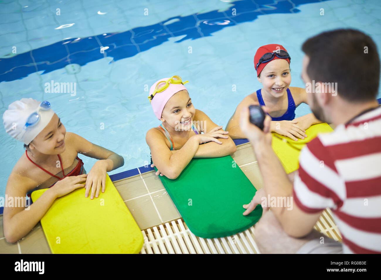 Swimmer kickboard hi-res stock photography and images - Alamy