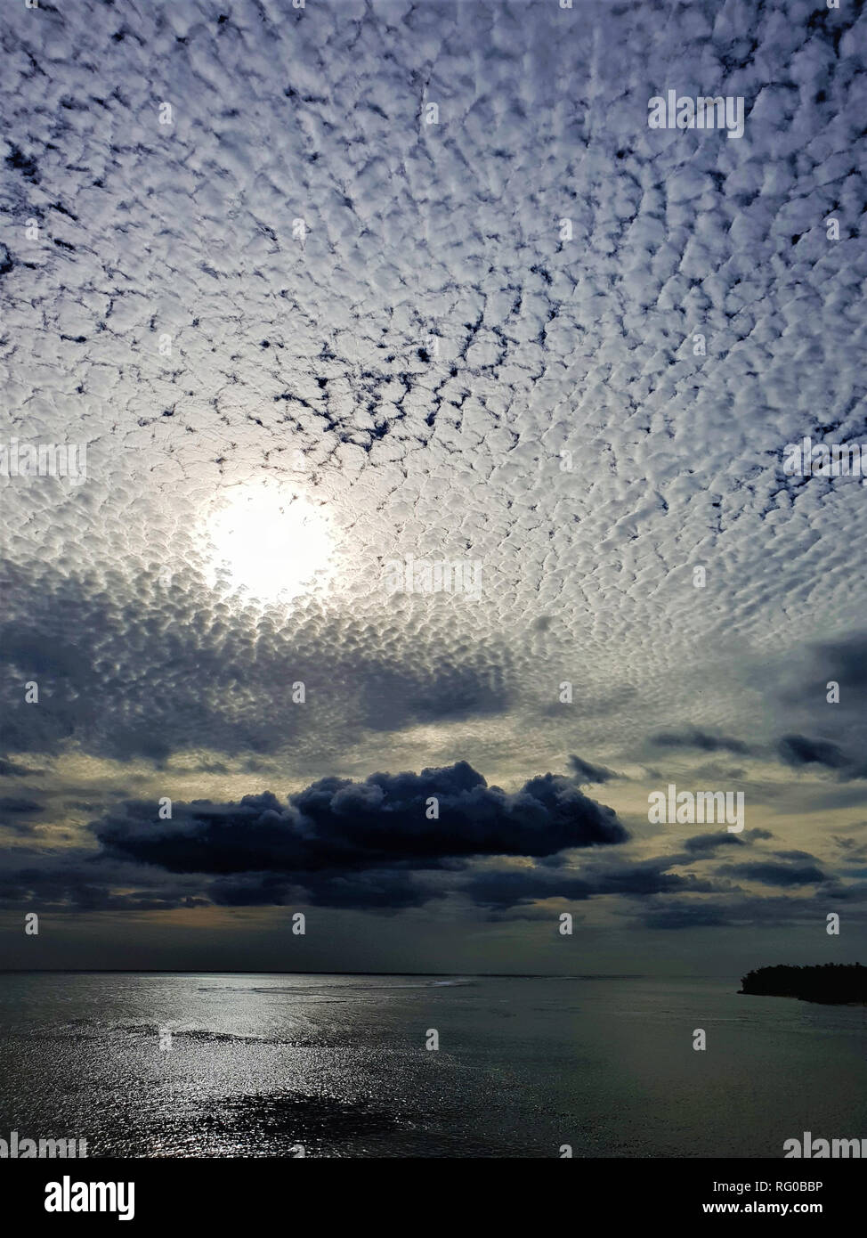 sun with clouds arranged in pattern Stock Photo - Alamy