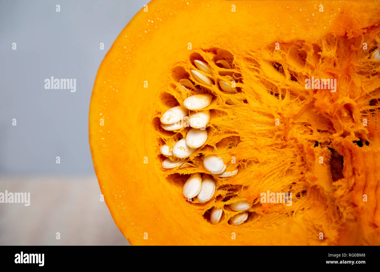tasty and healthy and fleshy vegetable - juicy, bright orange pumpkin ...