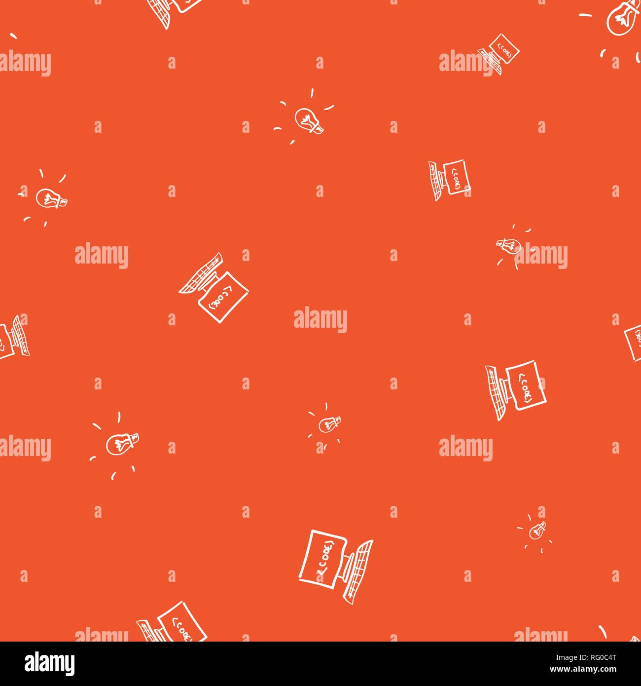 Seamless pattern of inspiration for writing software code. Children s ...