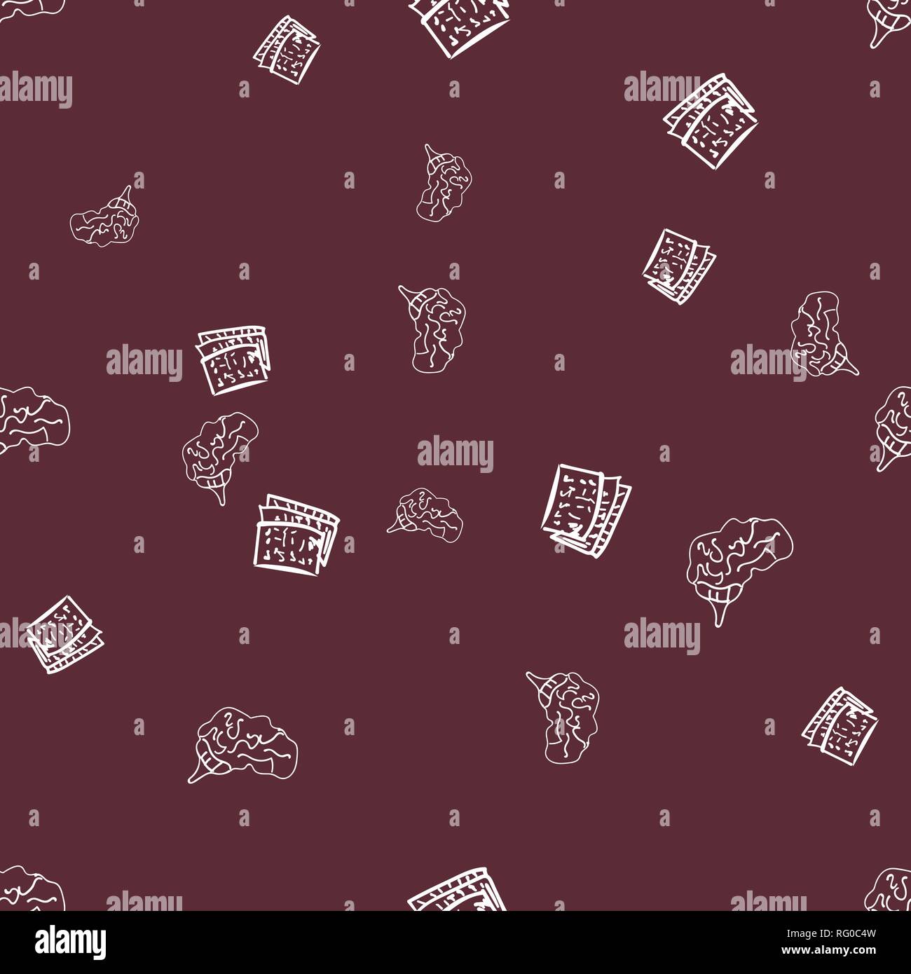 Brainstorming seamless pattern. Inspiration and the arrival of ideas ...