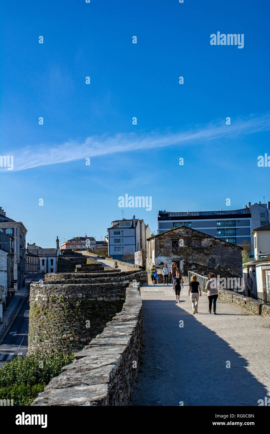 Lugo galicia spain roman walls hi-res stock photography and images - Alamy